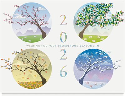 Seasons of Prosperity Calendar Card, 1027757 | The Gallery Collection