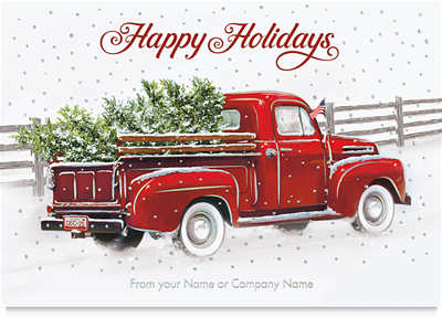 Merry Christmas Red Pickup Card, 1028529 | The Gallery Collection