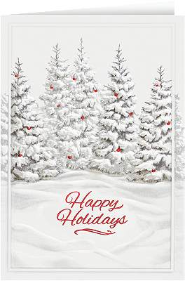 Happy Holidays Black And White Card