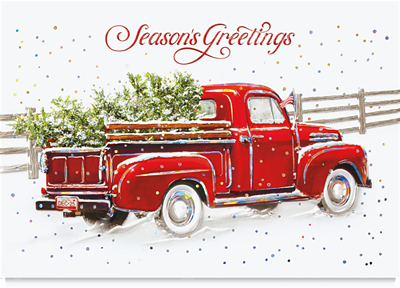Merry Christmas Red Pickup Card, 1028529 | The Gallery Collection
