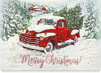 Snowy Christmas Truck Holiday Card, 1030457 | The Gallery Collection